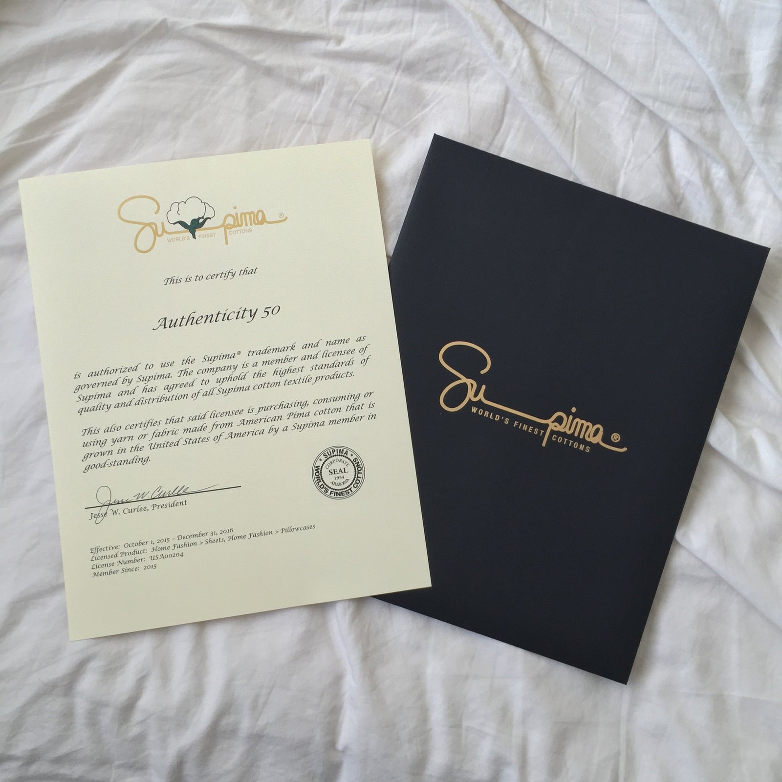 Authenticity 50 Sheets - Supima® Cotton